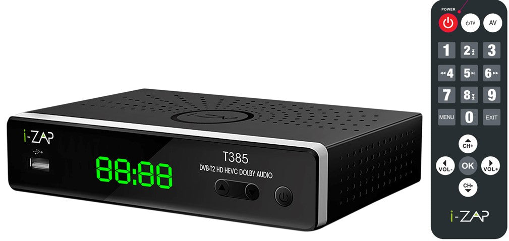 I-Zap Decoder Digitale Terrestre DVB-T2/HEVC HD/USB Telecomando univer – Hi-Tech Games
